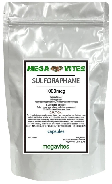 SULFORAPHANE CAPSULES 1000MCG - ANTIOXIDANT, ANTI-INFLAMMATORY ...