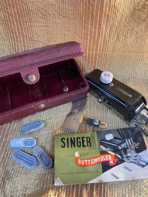 VINTAGE SINGER SEWING Machine Buttonhole Attachment Tool in Original ...