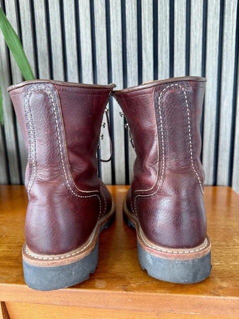 RED WING SHOES Logger Boots 4585 Brown Leather 8in Lace Up Oil ...