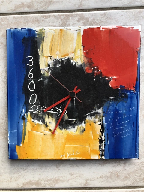 HORLOGE MURALE DÉSIGNER Deborah Chock, Alimentation batterie, Très Bon ...