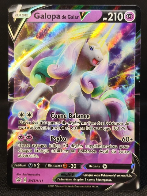 CARTE POKÉMON GALOPA de Galar V SWSH111 Promo E&B Neuf FR (N) EUR 1,00 ...