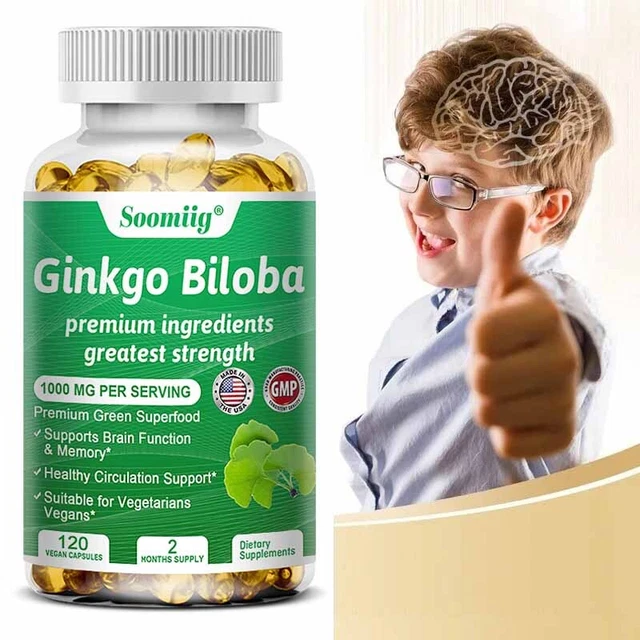 GINKGO BILOBA CÁPSULAS 1000mg-Complemento Dietético Nootrópico Para El ...