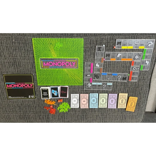 HASBRO MONOPOLY NEON Pop Edition Family Board Game £9.55 - PicClick UK