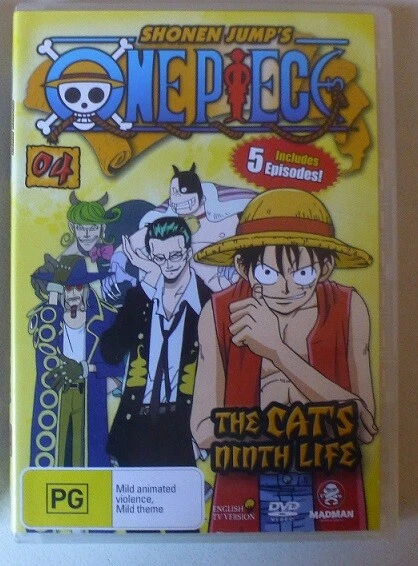 SHONEN JUMP'S ONE PIECE VOLUME 4 dvd REGION 4 anime THE CATS NINTH LIFE ...