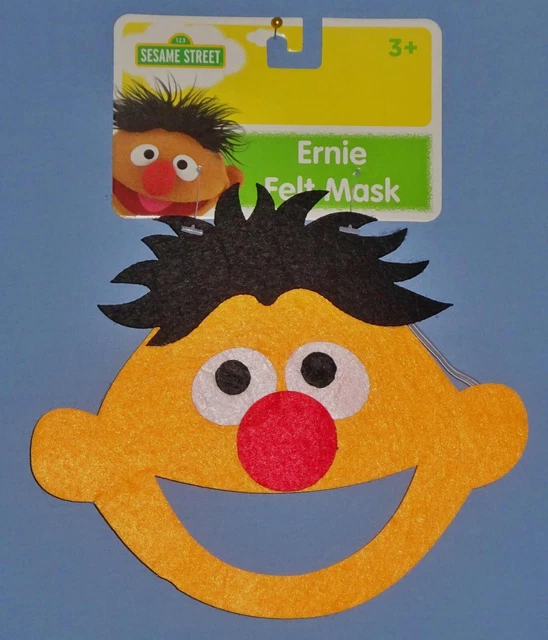 SESAME STREET COSTUME Child's Felt Masks-Elmo-Bert-Ernie-Bird-Cookie ...