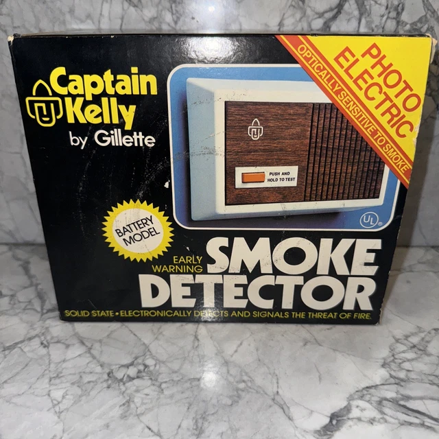 VINTAGE 1970S CAPTAIN Kelly Smoke Detector Model 941 by Gillette w ...