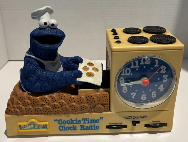 VINTAGE 1970S SESAME Street Cookie Monster Alarm Clock Radio - *READ ...