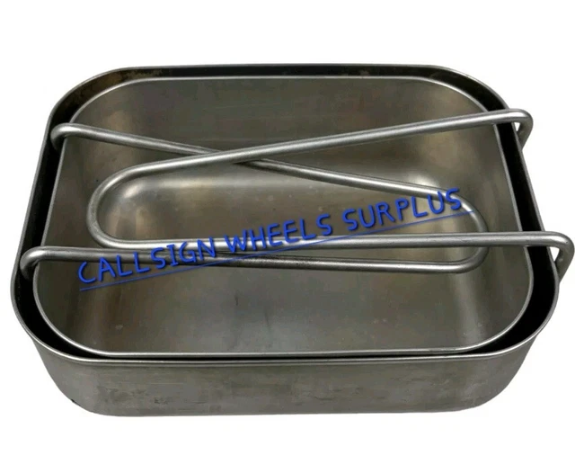 BRITISH ARMY 2-PIECE Aluminium Mess Tin Set NATO Issue Military Surplus ...