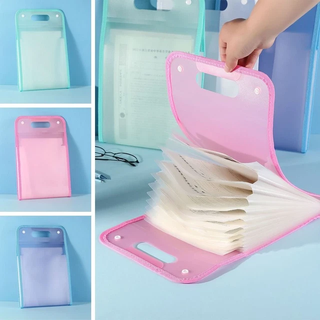 TRANSPARENT OFFICE PAPER Storage Vertical Organ Box Document Bag A4 ...