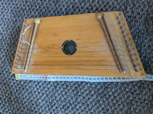 ANCIENNE CITHARE - Harpe - Avec Baguettes- En Bois Laqué - Pour Enfant ...