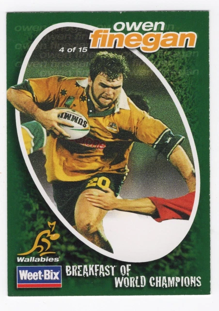 SANITARIUM RUGBY UNION Australian Wallabies 2002 Owen Finegan EUR 2,21 ...