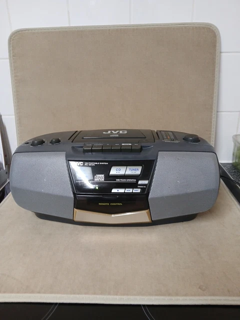 JVC RC-BX25BK BOOMBOX Portable CD Player AM FM Tuner Tape Deck Stereo £ ...