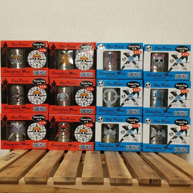ONE PIECE GOODS lot set 12 tasses en acier inoxydable Ace Mihawk Moria ...