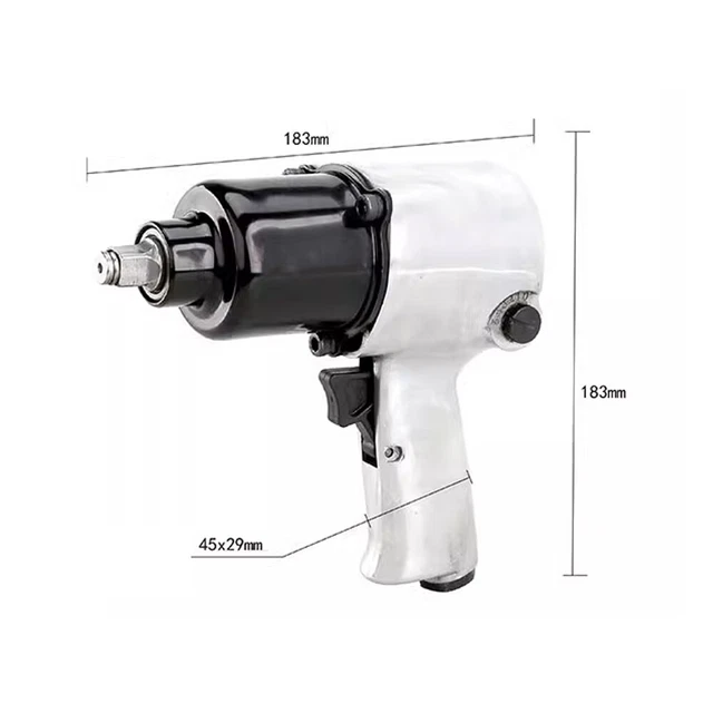 1/2” DRIVE AIR Impact Pneumatic Wrench Gun Torque 90 PSI 450 FT-LBS ...