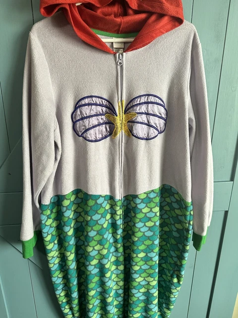 DISNEY ARIEL PAJAMAS Womens 2X Winter Fleece Sleeper Little Mermaid £14 ...