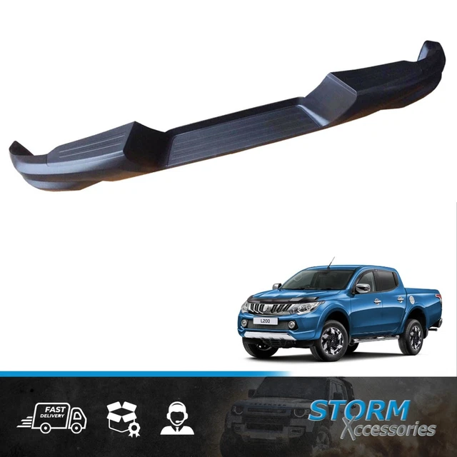 HEAVY DUTY REPLACEMENT Rear Bumper In Black For Mitsubishi L200 Series ...