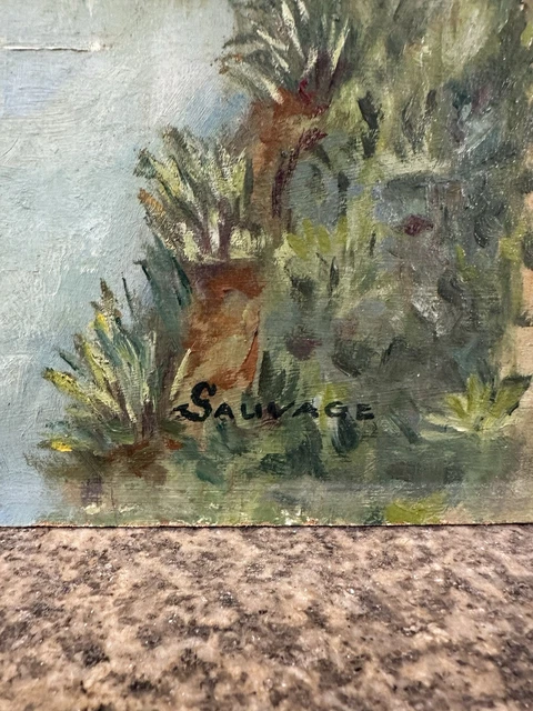 OIL ON PANEL Signed Sauvage IN Bottom Right: Landscape ...
