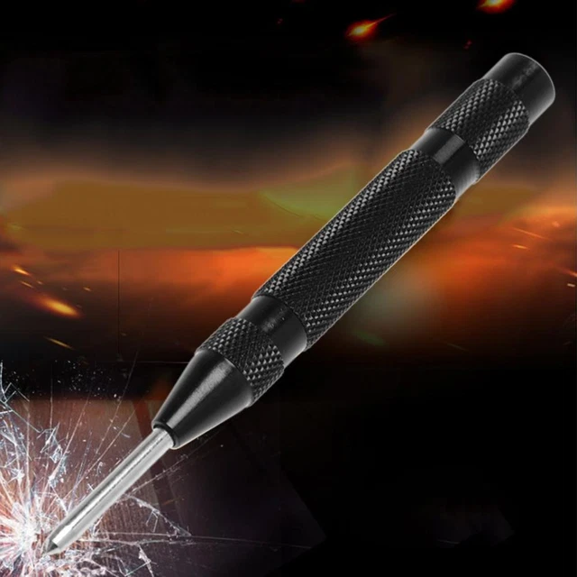 AUTOMATIC CENTRE PUNCH Steel Spring Loaded Marking Holes Hand Tool ...