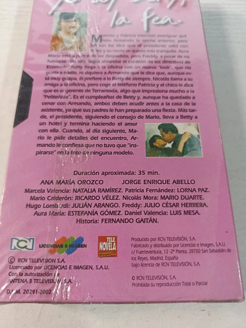 YO SOY BETTY La Fea Vol 5 TV Novel VHS PAL Spanish New (2002 RCN 40 Min ...