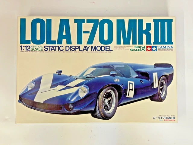 VINTAGE RARE TAMIYA Lola T70 1967 Big Scale 6 1:12 Model 12015 £229.99 ...