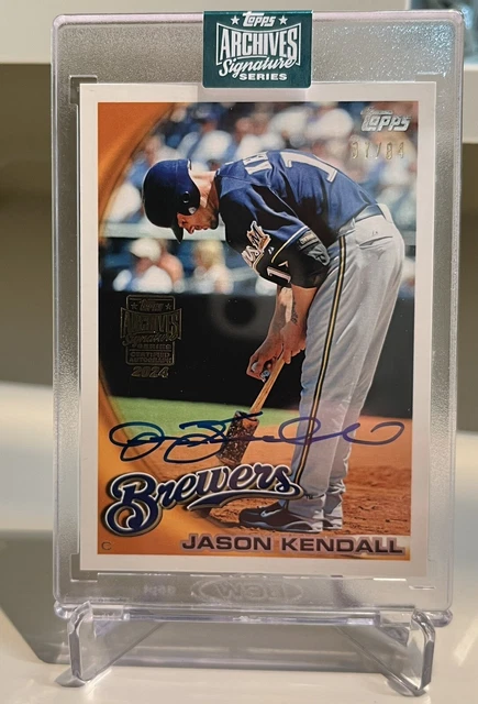 2024 TOPPS ARCHIVES Signature Jason Kendall Brewers Pirates ‘10 On Card ...