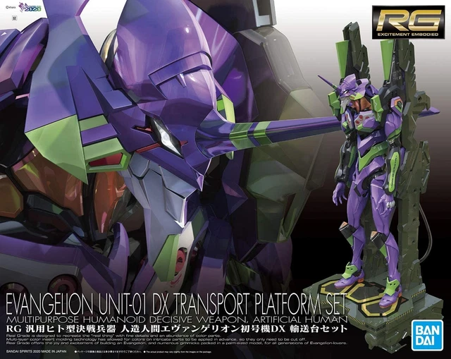 BANDAI EVANGELION RG Figure Eva Unit 01 DX Transport Platform Set EVA Model £96.99 - PicClick UK
