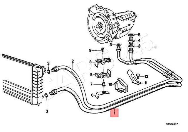 ORIGINAL OIL COOLER line flow BMW E30 320i 324d 324td 325e 325i ...