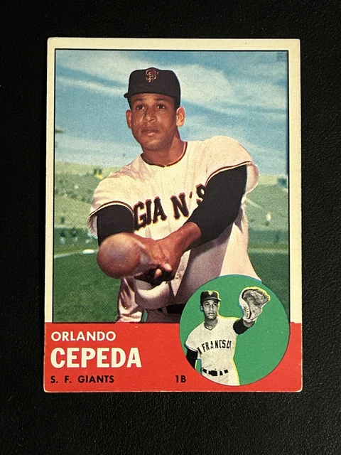 1963 TOPPS BASEBALL Card Semi-High # #520 Orlando Cepeda San Francisco ...