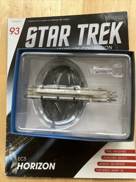 EAGLEMOSS STAR TREK Starships Issue #93 ECS Horizon Model & Magazine £3 ...