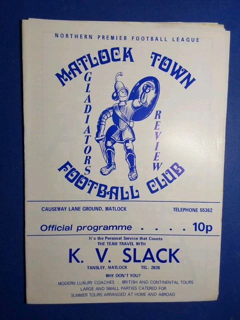 DERBYSHIRE SENIOR CUP Matlock Town v Heanor Town 15th February 1983 £1. ...