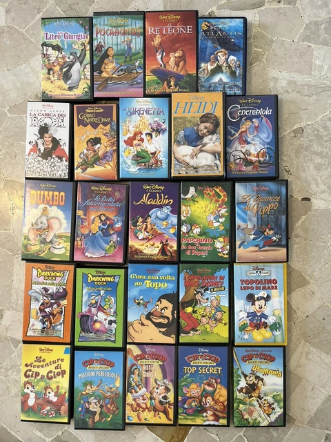 25 VHS LOT Disney Classici Heidi Sirenetta Re Leone Dumbo Pocahontas ...