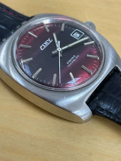 VINTAGE MENS CINY Prima Watch Circa 1970s Hamilton W10 Style Case $158. ...