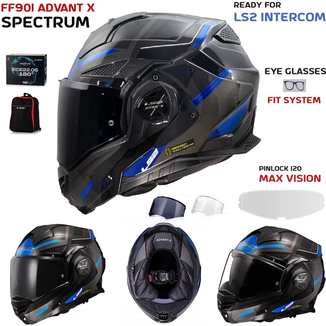 LS2 ADVANT X Modular Motorcycle Motorbike Flip Front Helmet Ff901 ...