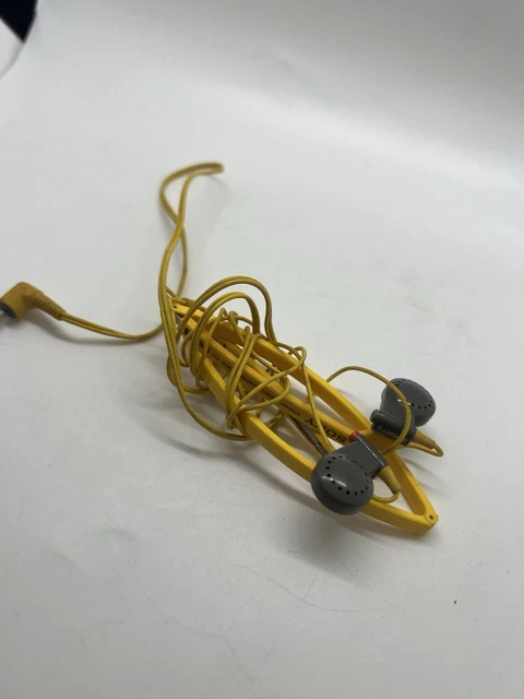 VINTAGE SONY MDR-A15 Sports Walkman Stereo Earphones Yellow Unit Only £ ...