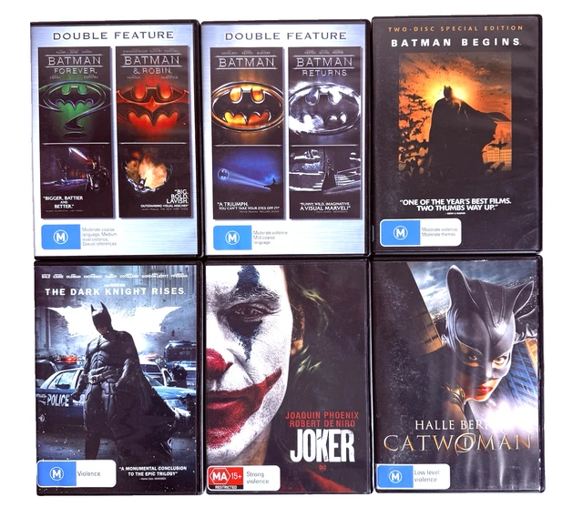 BATMAN DVD MOVIE Bundle x 6 movies plus Joker & Catwoman, Region 4 $24. ...