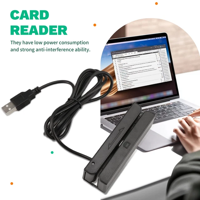 MSR90 USB MAGNETIC Strip Card Reading Machine Card Reader Stripe 3 ...