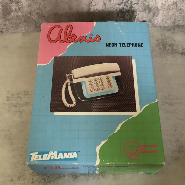 TELEMANIA ALEXIS PINK Neon Phone Landline Complete In Box RARE £80.22 ...
