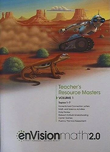ENVISION MATH 20, Teachers Resource Masters, Grade 4, Volume 1, Topics ...