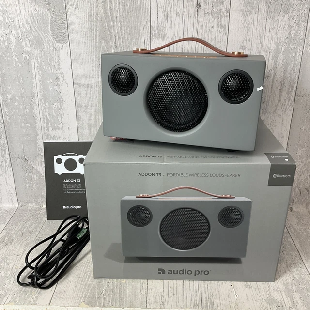 AUDIO PRO ADDON T3 Portable Wireless Bluetooth Speaker Grey - Boxed £64 ...