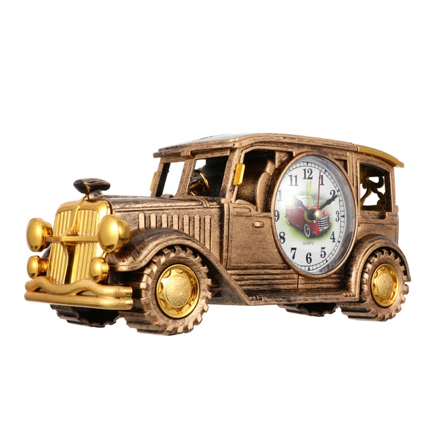 RETRO ANTIKE TISCHUHR Wecker digital Auto Skulptur Wecker Uhr EUR 17,76 ...