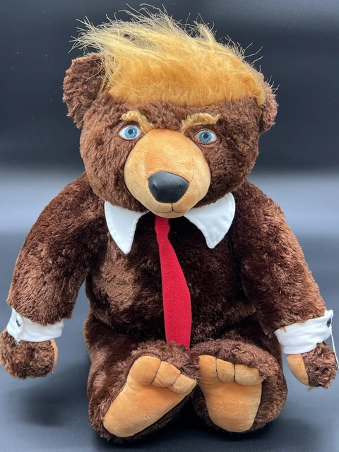 DONALD TRUMP TRUMPY Teddy Bear Original Authentic Deluxe 22" Plush Flag ...