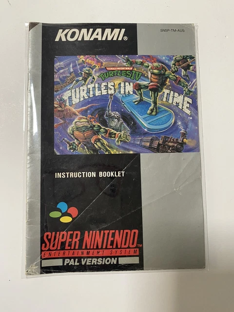 TMNT TURTLES IN Time IV Super NINTENDO Instruction Manual AUS PAL Rare Snes $259.00 - PicClick AU