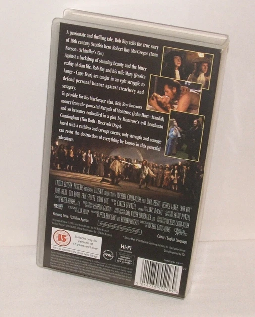 ROB ROY (1995) - VHS - Liam Neeson, Jessica Lange, John Hurt £6.52 ...