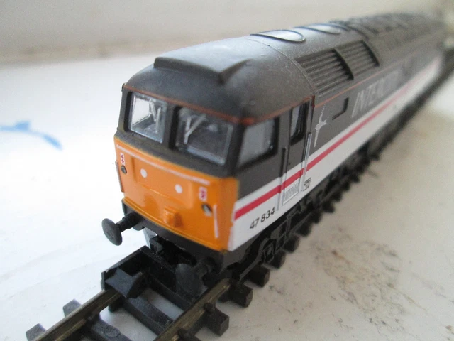 GRAHAM FARISH N Gauge Class 47 locomotive Firefly. Intercity swallow ...