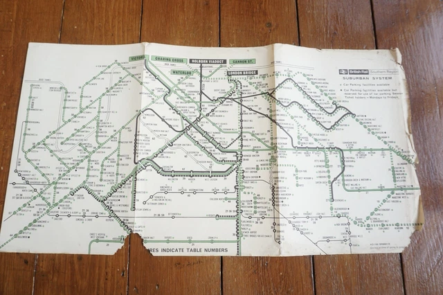 FEB 1967 SOUTHERN Region British Rail Railway Map £9.99 - PicClick UK