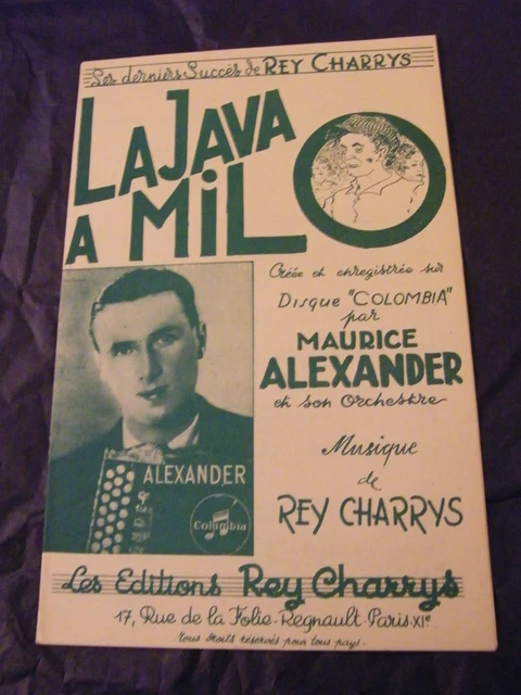 PARTITION LA JAVA à Milo Maurice Alexander Rey Charrys" EUR 7,00 ...
