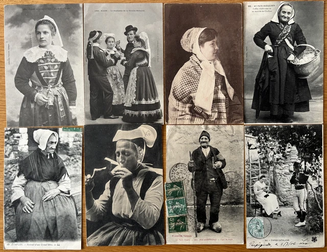 PETIT LOT DE 14 x CPA années 1900/20: COSTUMES, COUTUMES, FOLKLORE DE LA FRANCE EUR 1,00 ...