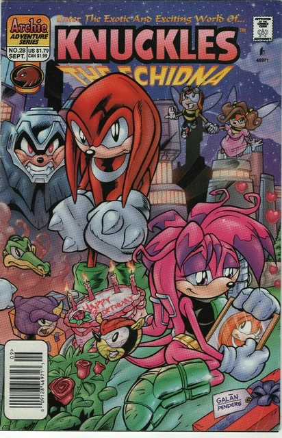 KNUCKLES THE ECHIDNA #28 Archie Comics 1999 Newsstand Variant Sonic the ...