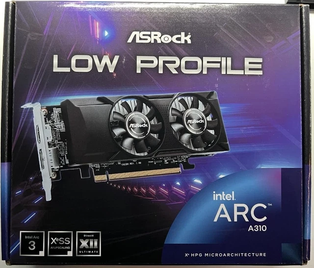 ASROCK INTEL ARC A310 4GB Low Profile PCIe Graphics Card Used $279.99 ...
