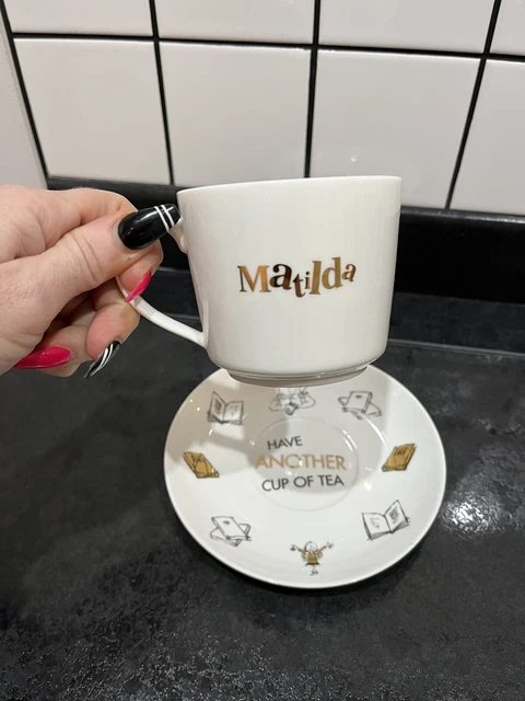 MATILDA ROALD DAHL Phizz-Whizzing Tea Cup & Saucer Fine China Set Gift ...